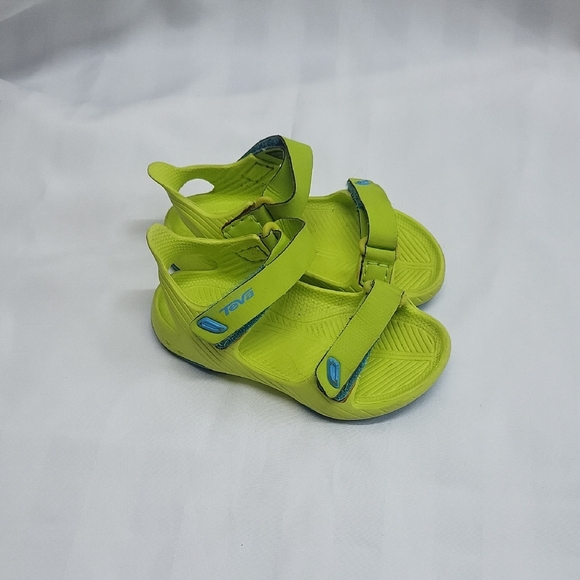 Teva | Shoes | Neon Green And Blue Teva Baby Sandals | Poshmark